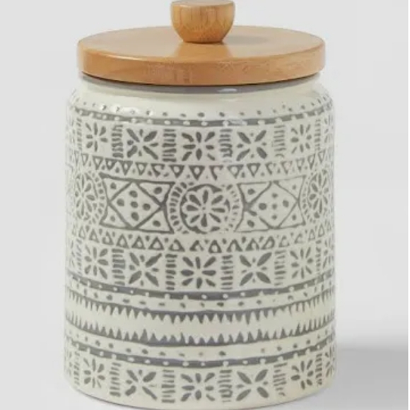 Threshold | Kitchen | Threshold New Large Stoneware Geo Print Canister ...